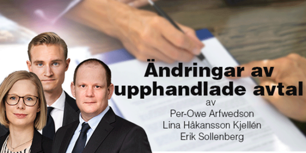 Tydligare regler styr ändringar i avtal